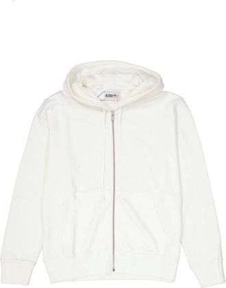 Autry Homme, Sweatshirts et sweats &agrave; capuche, Blanc, Taille: L Sweat &agrave; capuche zipp&eacute;