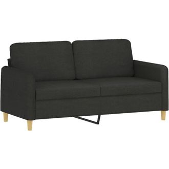 vidaXL 2-Sitzer-Sofa Schwarz 140 cm Stoff Vidaxl