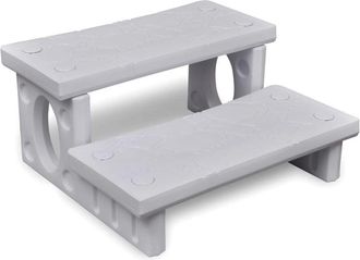 vidaXL Whirlpooltreppe Wei&szlig; Vidaxl