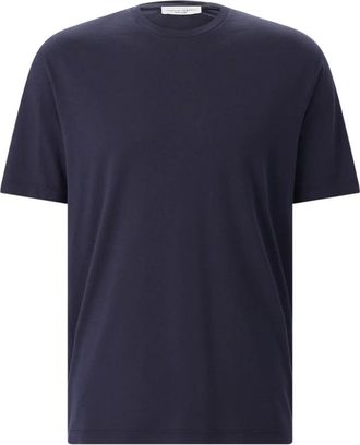 Roberto Collina Homme, Tops, Bleu, Taille: M T-Shirt &agrave; Col Rond