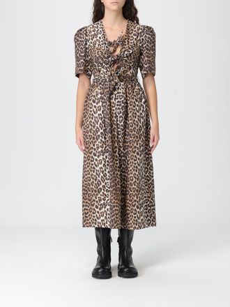 Ganni Kleid Damen Farbe Braun