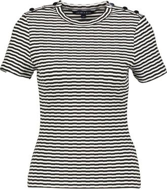 Veronica Beard Damen T-Shirt mit Zierkn&ouml;pfen DRAYA Slim Fit