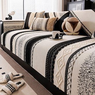 Generic Weiche Chenille Sofa Überzug, Sofaschoner rutschfest für Couch Überzug 1 2 3 4 Sitzer, Universelle Sofaüberwurf, Ecksofa, Waschbar und Haustierfreundl