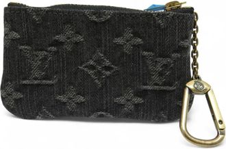 Louis Vuitton Portemonnaie - NEUER LOUIS VUITTON DENIM CANVAS SCHL&Atilde;oeSSELHALTER - Gr. unisize - in Schwarz - f&uuml;r Damen