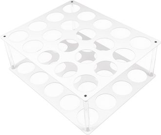 BESTONZON TOKIDNY Vinyl Rollenhalter aus Acryl 20 Loch Organizer f&uuml;r Papierrollen Platzsparendes Aufbewahrungsregal f&uuml;r Vinylrollen Langlebig und Leicht zur Rau