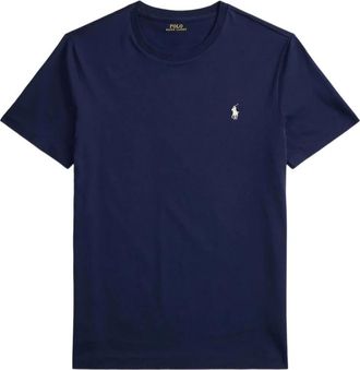 Ralph Lauren Homme, Tops, Bleu, Taille: S T-shirt col rond ajust&eacute; sur mesure