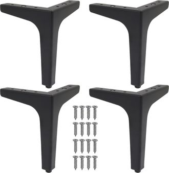 Generic Tischbeine aus Metall, robuste Tischbeine, dreieckige Unterstützung, strapazierfähig, abgewinkelter Sockel, Ersatz für Möbel, Esszimmer, Familie, Küch
