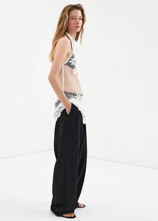 Mango Robe en crochet floral blanc - Femme - XS - MANGO