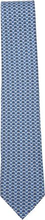 Ferragamo Krawatte mit Gancini-Muster - Blau