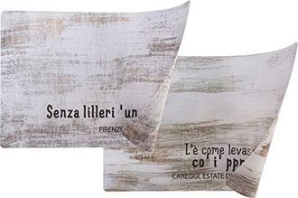 Villa D'Este Home Tivoli Dialetto Toscano Dialetto Platzdeckchen, doppelseitig, Holzoptik, 6 St&uuml;ck