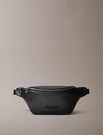 Calvin Klein Bauchtasche Mit Durchgehendem Emblem-logo - Black Aop - Herren - Einheitsgr&ouml;&szlig;e