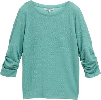 Tom Tailor Damen Sweatshirt mit Raffarm, 34206 - Dark Pacific Teal, XL