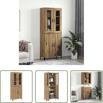 vidaXL Moderne Wohnzimmeridee - Highboard 2 pcs Artisan-Eiche Holzwerkstoff