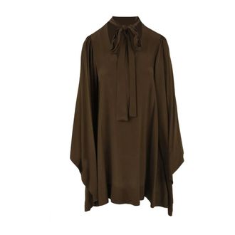 SOLOTRE Elegantes Solotre Kleid - - Dresses - Damen - Braun - S
