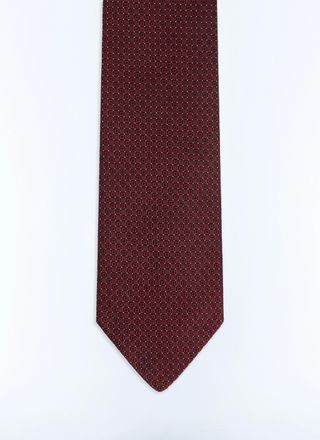 Fursac Cravate en jacquard de soie &agrave; pois - Taille Unique - Homme