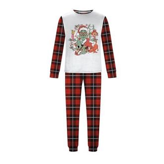 Generic Le Grinch Pyjama Noel Famille De Grinch Hiver Femme Ensemble Adulte Enfant Couple Bebe Costume Homme Assorti The Garcon Deguisement Coton Vetement Pul