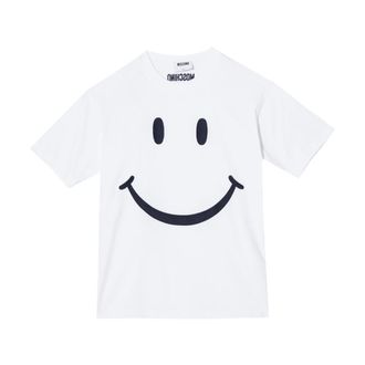 Moschino Smile T-Shirt - - Tops - Damen - Wei&szlig; - M