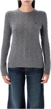 Polo Ralph Lauren Femme, Pulls, Gris, Taille: 36 FR Pull Julianna en maille torsad&eacute;e