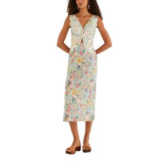 Farm Rio Farm Rio, Femme, Robes, Multicolore, Taille: 38 FR Robe Mi-longue en Lin