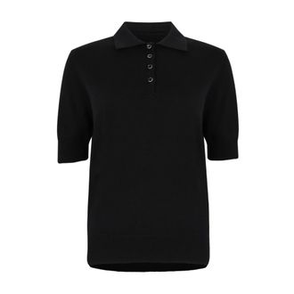 Nine In The Morning Femme, Tops, Noir, Taille: 40 FR Cotton Knit Polo