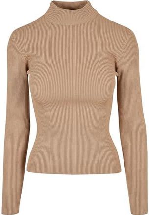 Urban Classics Pull &agrave; col roul&eacute; c&ocirc;tel&eacute; pour Femme, Beige uni, S