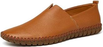 Generic Mocassins for Hommes, d&eacute;tails de Couture en Peau de Vache, Bout Rond, antid&eacute;rapants, Confortables, Flexibles, Talon Plat, Bal de Promo, Marche, &agrave; Enfi