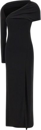 Courr&egrave;ges Femme, Robes, Noir, Taille: 40 FR One Shoulder Crepe Jersey Dress