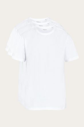 Knowledge Cotton Apparel Herren vegan T-Shirt 3er-Pack Multipack Strahlend Wei&Atilde;Y