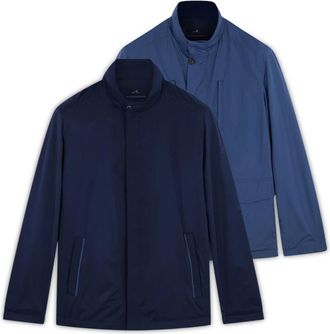 Paul & Shark Homme, Vestes, Bleu, Taille: XL Typhoon Platinum Reversible Field Jacket