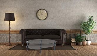 Dmora Albolote, moderner Couchtisch mit Ablagen, niedriger Couchtisch aus Metall und gehärtetem Glas, 100 x 60 x Höhe 41 cm