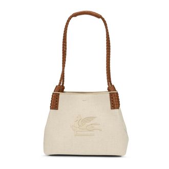 Etro Pegasus bestickte Canvas-Tote Bag - - Bags - Damen - Beige - ONE SIZE