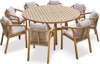 DCB Garden Serena - Ensemble repas de jardin 8 places en bois dacacia Dcb Garden