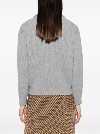 Forte_Forte Ribbed Cashmere-Blend Cardigan - Grey