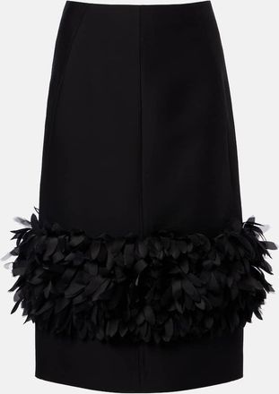 Toteme Bleistiftrock Petal aus Wolle und Seide