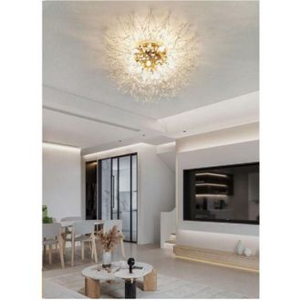 Trade Shop Lustre Plafonnier Or Moderne Cristal Feux Dartifice G9 Pn-13