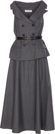 Self Portrait Double-breasted Belted Dress