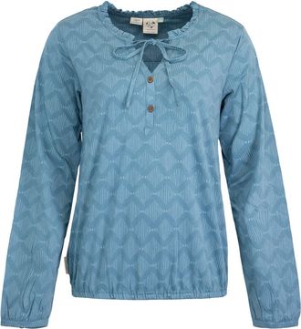 Ragwear Onelia Print Organic Longsleeve Damen (Ocean Green, S)