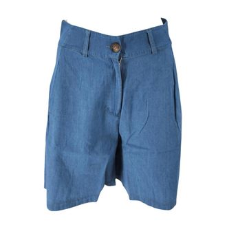 Bomboogie Bermuda mit Chambray-Effekt - - Shorts - Damen - Blau - 2XS