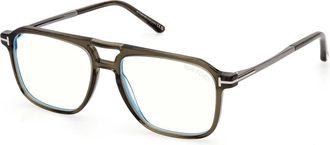 Tom Ford Monture optique - Homme - Accessoires - Vert - Taille: 54 MM