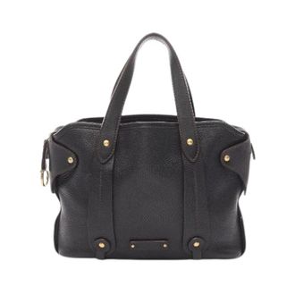 Ferragamo Sac &agrave; main en cuir Gancini Pre-owned - Femme - Pre-owned - Noir - Taille: ONE Size