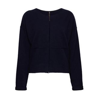 Manila Grace Stilvolle Jacke mit Top - - Knitwear - Damen - Blau - XS