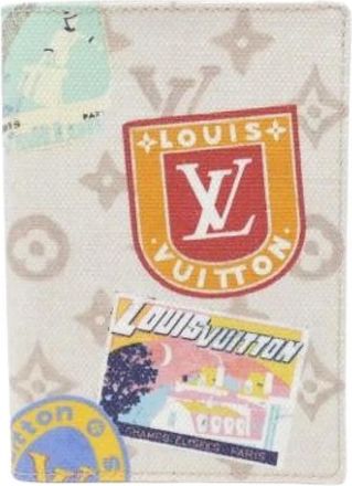 Louis Vuitton unisex, Pre-owned, Blanc, Taille: ONE Size Portefeuille en toile Pre-owned