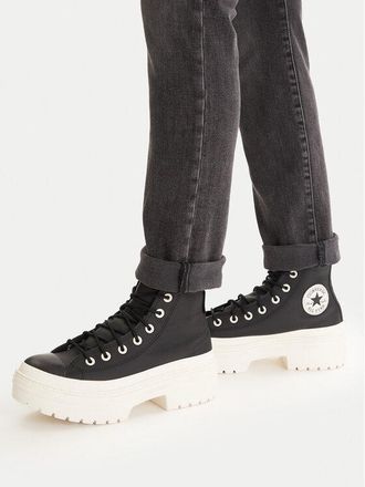 Converse Sneakers aus Stoff Chuck Taylor All Star Lugged Heel Platform Waterproof A12328C 001 Schwarz