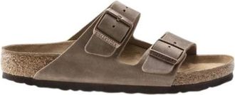 Birkenstock Femme, Chaussures, Brun, Taille: 39 EU Sandales Plates Marron R&eacute;glables Daim