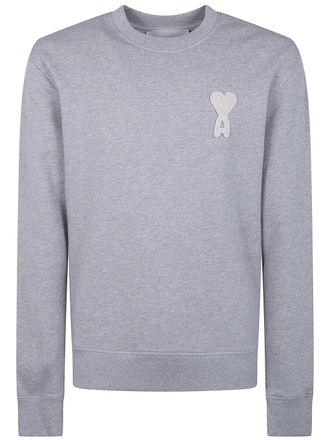 Ami Crewneck Classic Fit With Ami De Coeur Knitt