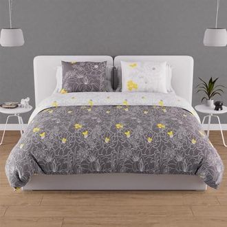 Soleil d'Ocre Lisa, Satz, Abdeckung von Tröster, Baumwolle, Weiß, 220 x 240 cm