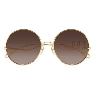 Chlo&eacute; unisex, Accessoires, Jaune, Taille: 56 MM Lunettes de soleil rondes oversize