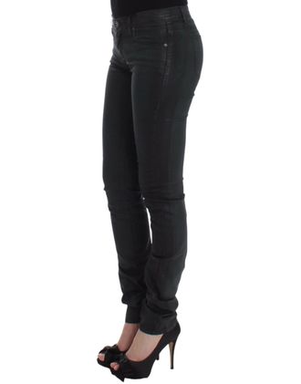 Ermanno Scervino Womens Green Slim Jeans Denim Pants Straight Leg Stretch Cotton