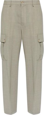 Dolce & Gabbana Homme, Pantalons, Gris, Taille: XL Pantalon en toile de laine