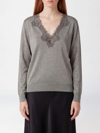 Valentino Garavani Pullover aus Viskosemischung und Lurex mit Spitzeneins&auml;tzen